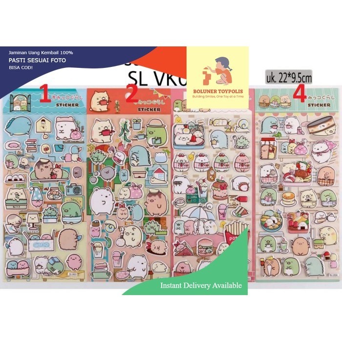 Jual Sticker Sumikko Gurashi line stiker timbul import Character Line ...