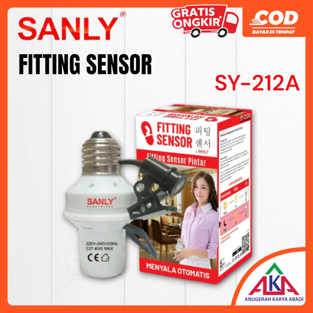 Jual SANLY Fitting Lampu Sensor Cahaya SY-212A Automatic Photosensor ...