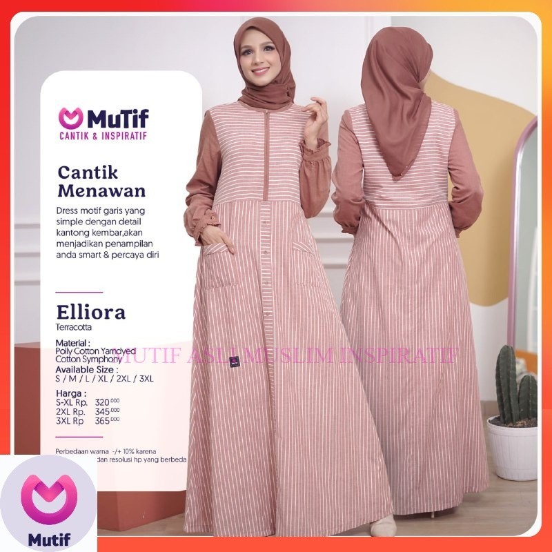 Jual MuTif 100% ORI | Elliora Green Tea - Calla | Elliora Terracotta - Coral | Elliora Maroon ...
