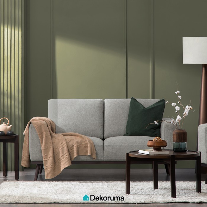 Jual Dekoruma SINJU Sofa Tamu Minimalis 2 Dudukan / Sofa 2 Seater - Abu ...