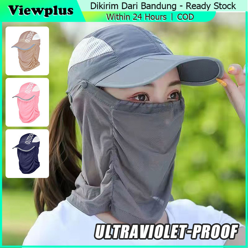 Jual Topi Mancing Multifungs anti UV Panas Quick-Drying Topi Masker ...