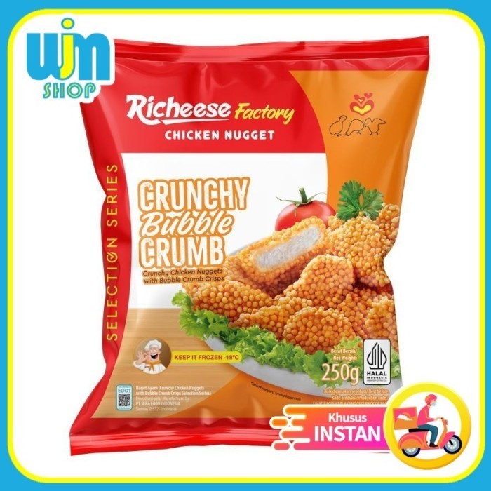 Jual Richeese Factory Chicken Nugget Crunchy Bubble Crumb 250gr Naget ...