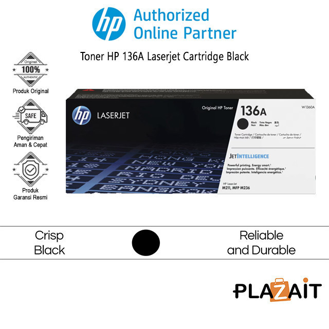 Jual HP Toner 136A Black LaserJet Cartridge Original & Baru | Shopee ...