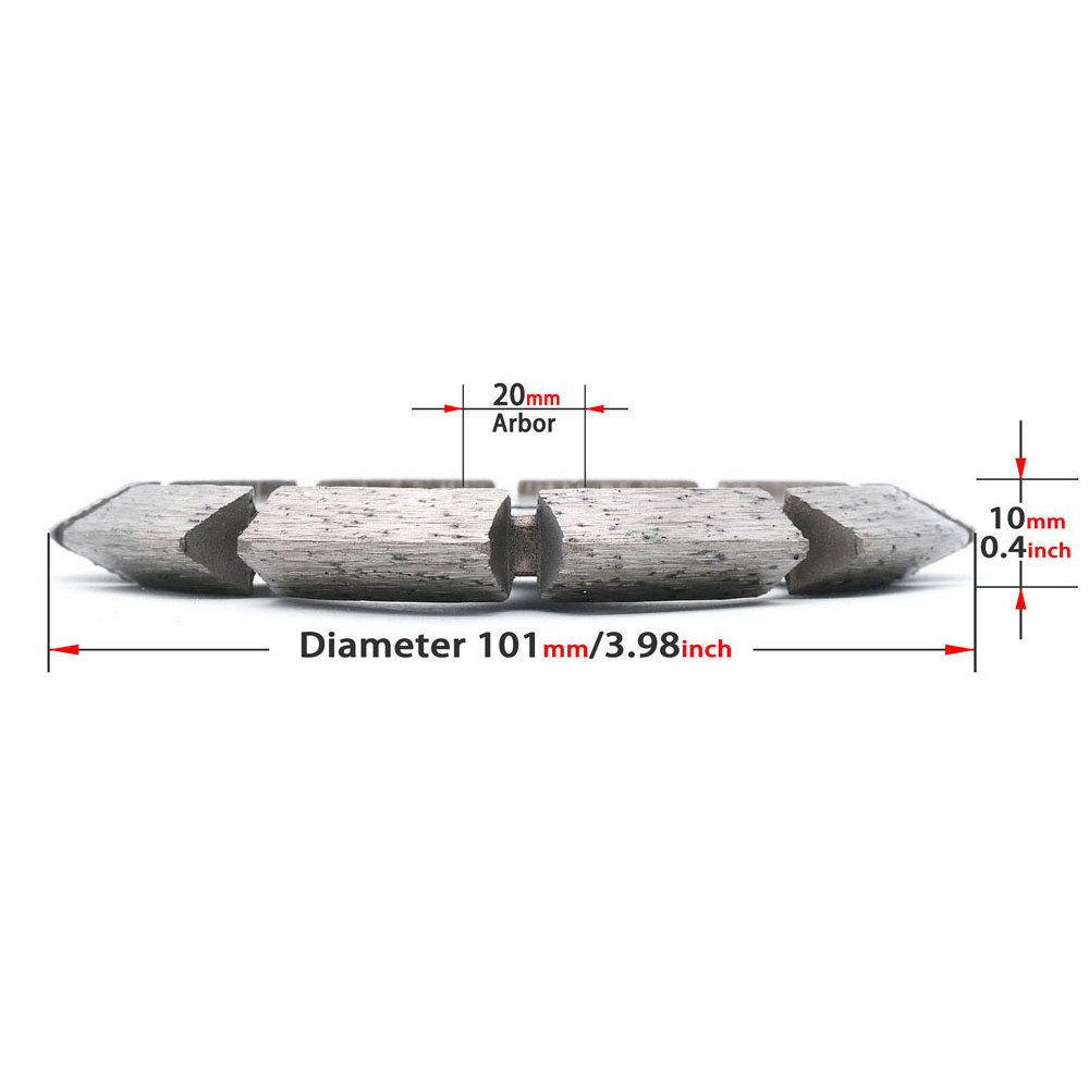 Jual 4 Inch Diamond Tuck Point Blade v Shape Groove Cutting Disc Crack ...