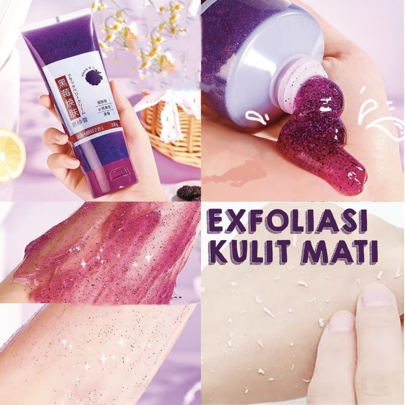 Jual Exfoliating Gel Blackberry 200g Body Scrub Eksfoliasi Kulit Mati ...