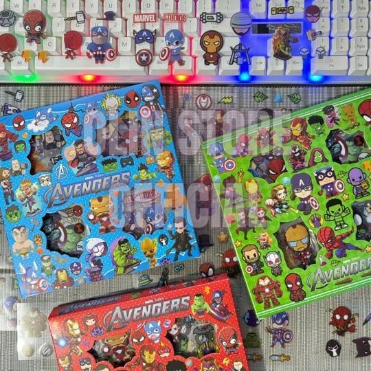 Jual [RF] Sticker Keren Motif SuperHero Avengers Iron Man Spider Man ...