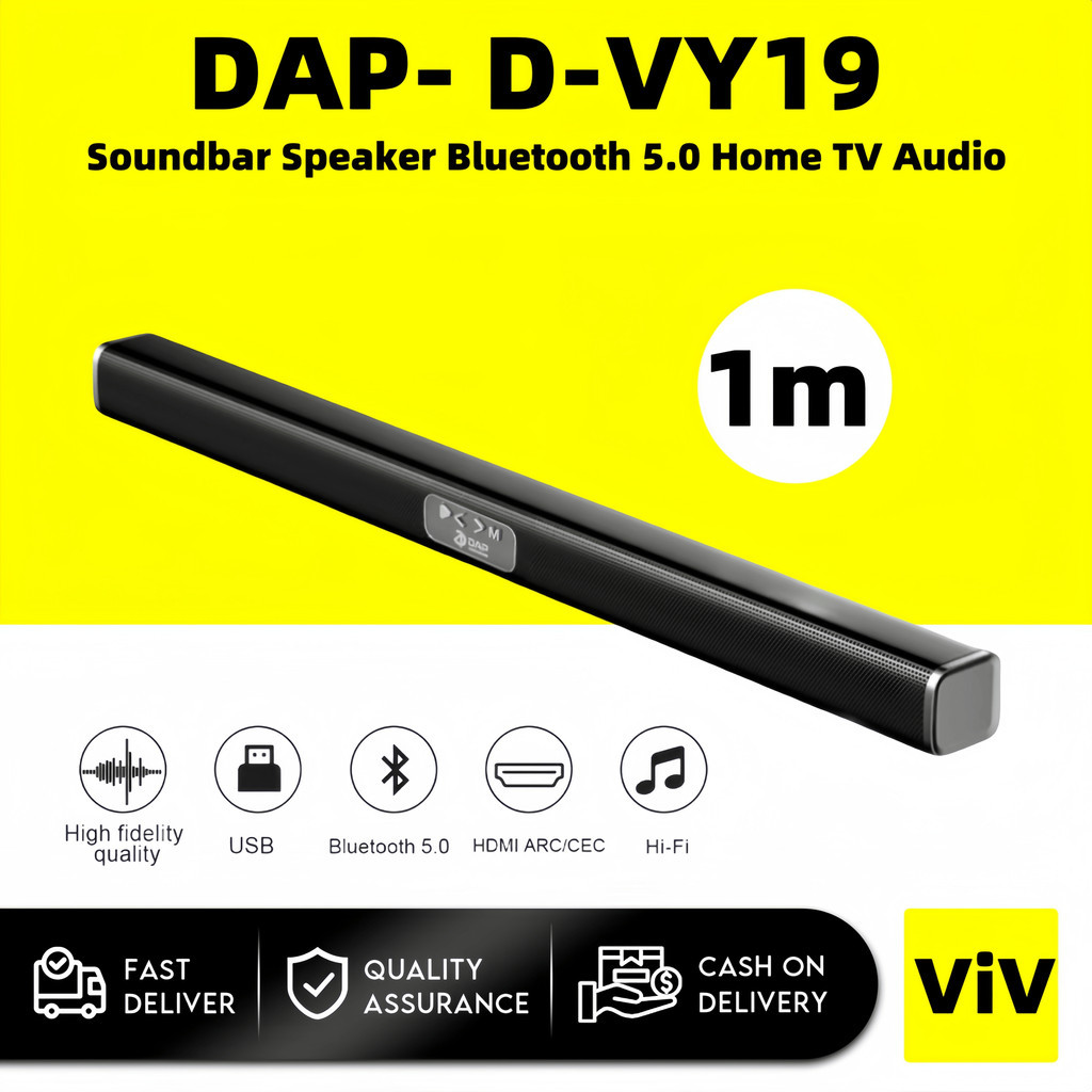 Jual Soundbar DAP Speaker Bluetooth 5.0 Home TV Audio D-VY19 - 1 meter ...