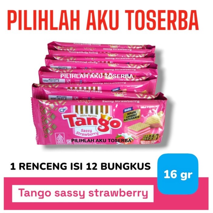 Jual Tango Wafer SASSY STRAWBERRY - (HARGA 1 RENCENG ISI 10 SACHET ...