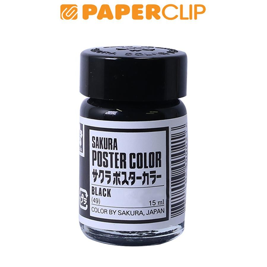 Jual POSTER COLOR SAKURA 15ML XPW15-049 BLACK | Shopee Indonesia