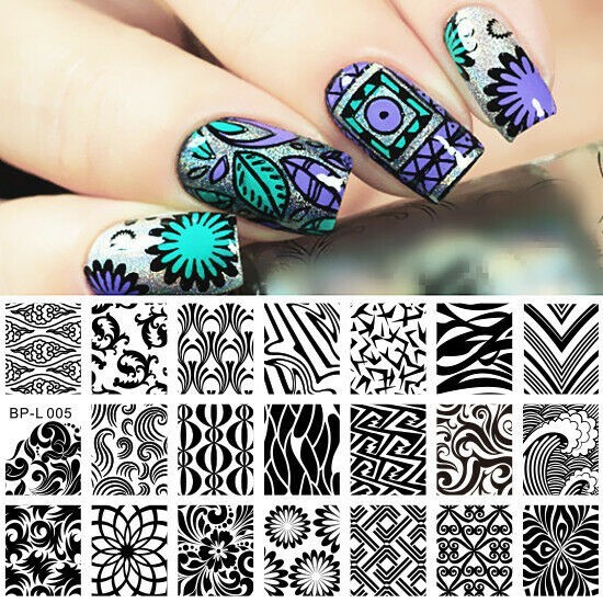 Jual Stamping Plate Papan Stempel Design Nail Art Plat besi Hiasan ...