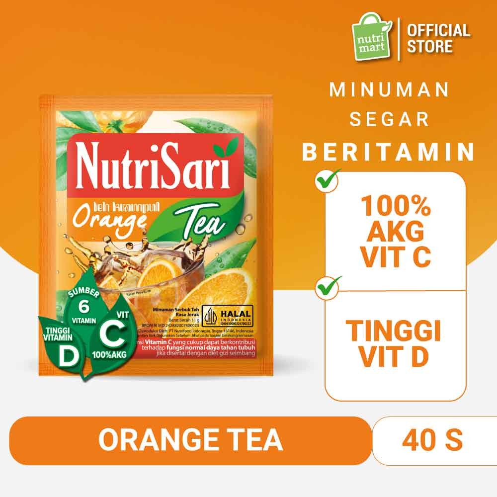 Jual NutriSari Orange Tea 40 Sachet – Teh Krampul Alami Tinggi Vitamin C Vitamin D | Shopee ...