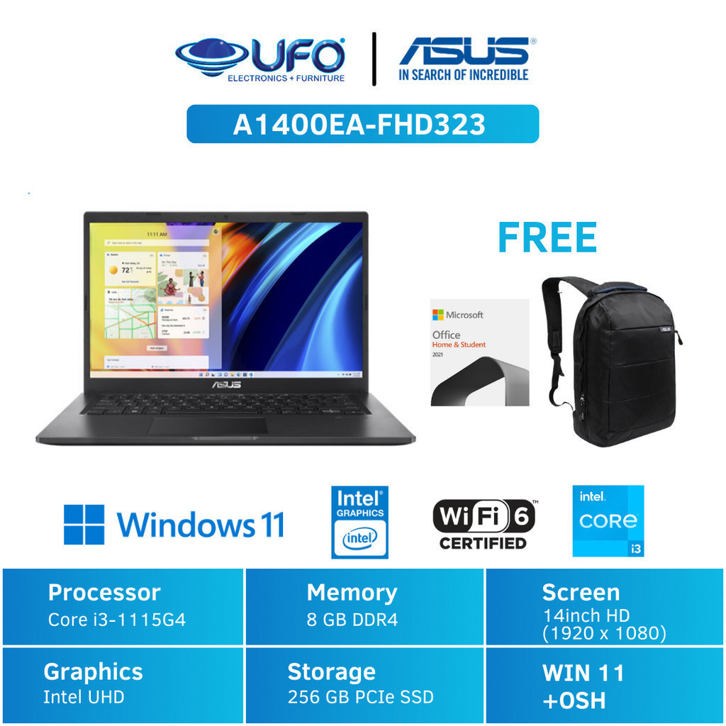 Jual ASUS VIVOBOOK 14 A1400EA I3 1115G4 8GB 256GB W11+OHS 14.0FHD BLIT ...