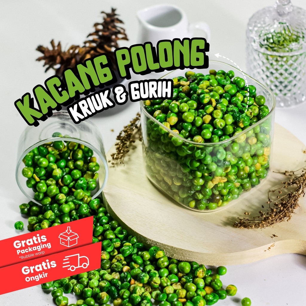 Jual Kacang Polong Hijau Super Goreng Ijo Tepung Jaipong Cemilan Snack ...