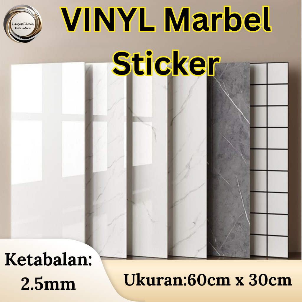 Jual VINYL Marbel Sticker 60cm x 30cm / Wall Paper Stiker Dinding ...