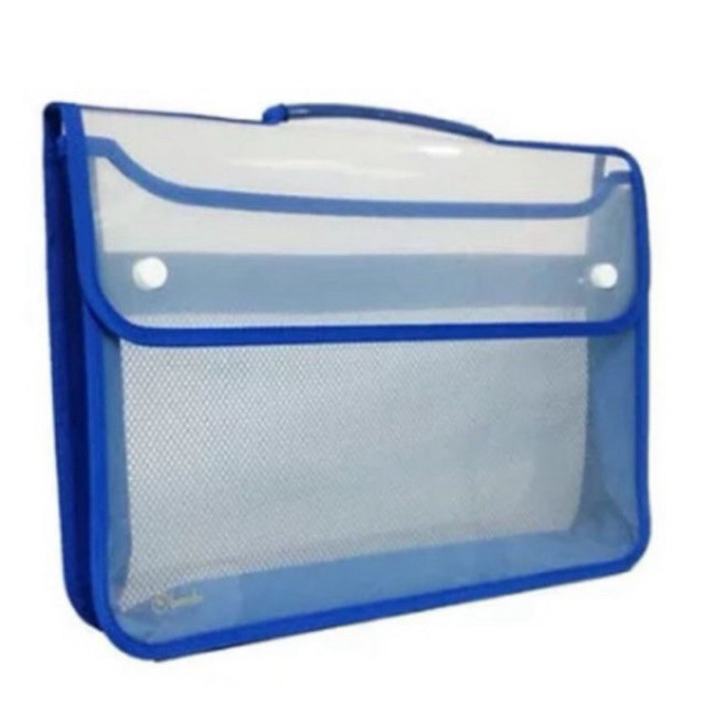 Jual Map Plastik Kancing 2 Jaring Folio / Zipper School Bag / Map ...