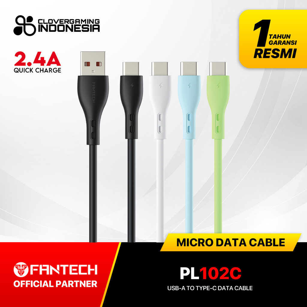 Jual Fantech PL102C Cable Charger Cas USB A to Type C Kabel Data 2.4A ...