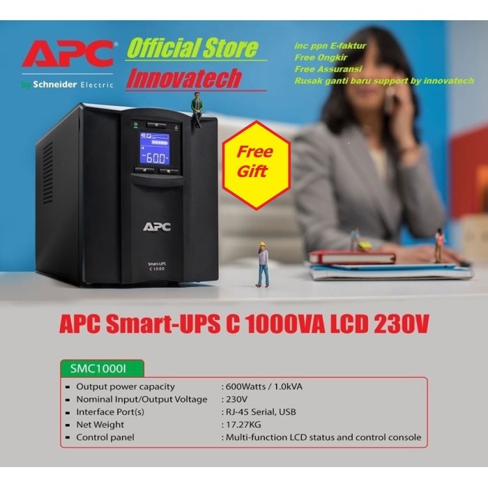 Jual APC UPS Smart SMC1000I 1000Va 600watt | Shopee Indonesia