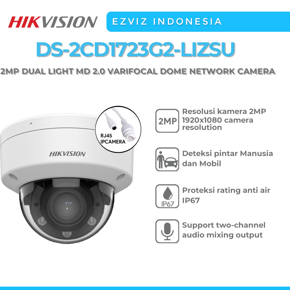 Jual HIKVISION DS-2CD1723G2-LIZSU 2MP DUAL LIGHT MD 2.0 VARIFOCAL DOME NETWORK CAMERA | Shopee ...