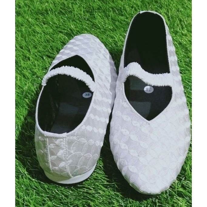 Jual Sepatu Balet Haji Umroh Putih Bordir | Shopee Indonesia