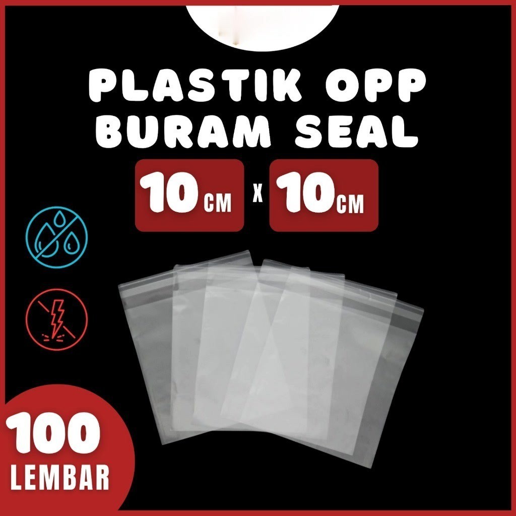 Jual Plastik OPP Lem Frosted Polos 10x10 Plastik OPP Doff Seal Kemasan ...