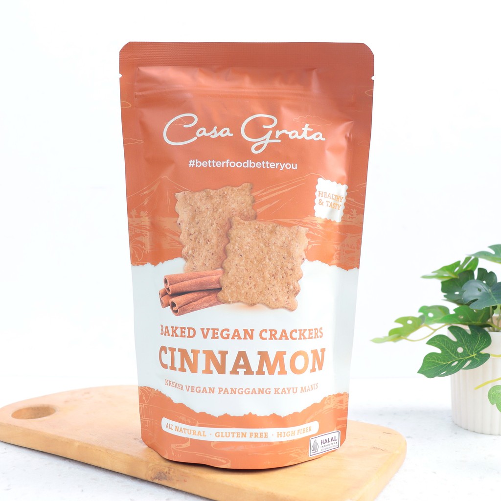 Jual 70G CINNAMON SWEET CRACKERS Gluten Free Vegan Crackers CN70 - CASA ...