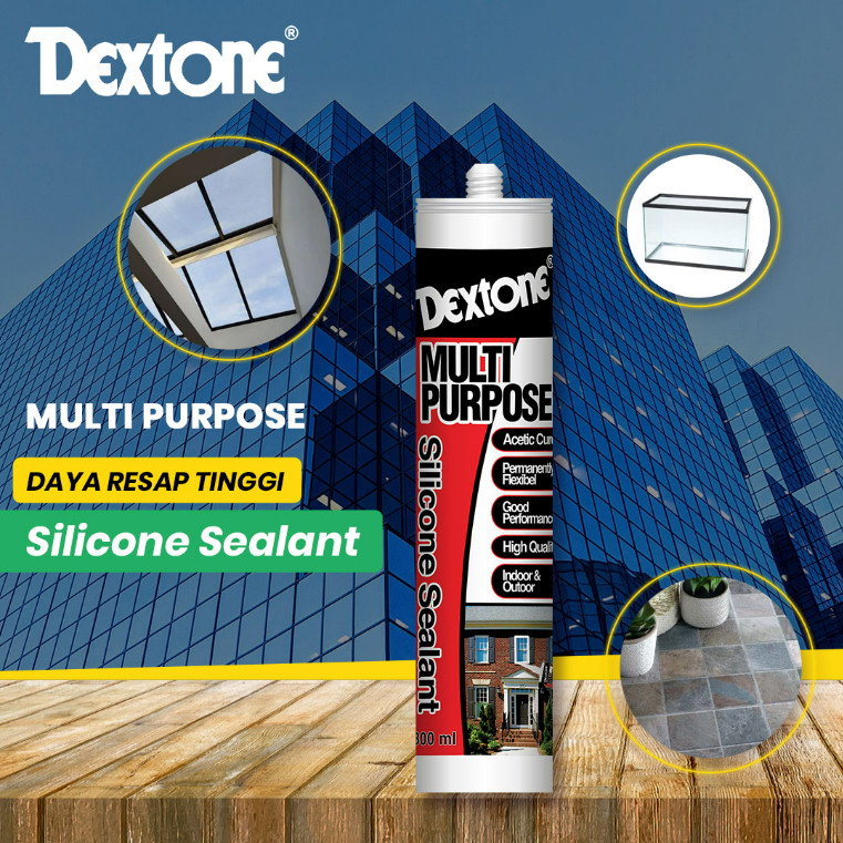 Jual Lem Silicone Sealant Dextone Multi Purpose - CLEAR | Shopee Indonesia
