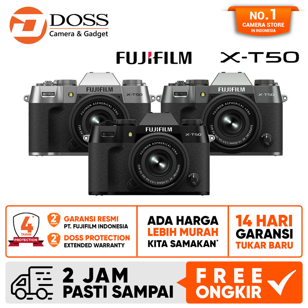 Jual Fujifilm XT50 Kit 15-45mm Fuji X-T50 XT 50 kit 15-45 Mirrorless ...