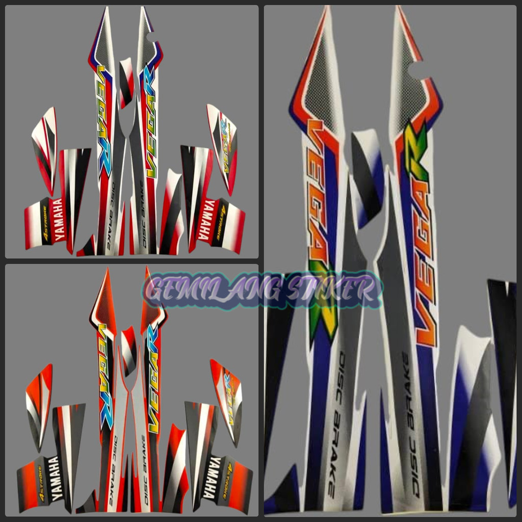 Jual Striping Decal Polet Sticker list motor Yamaha Vega r 2004 Fullset ...