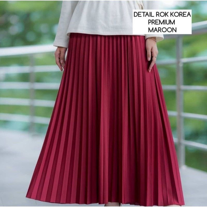 Jual [ ROK PLISKET PREMIUM AURA ]••Rok plisket premium• lipatan besar | Shopee Indonesia