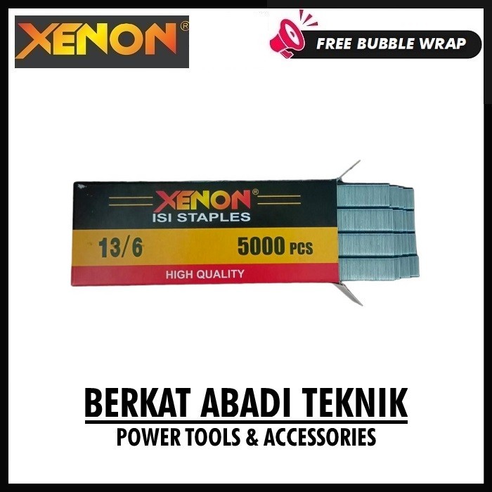 Jual XENON Isi Staples 13/6 Mesin Paku Tembak U Mata Air Nailer Nail ...