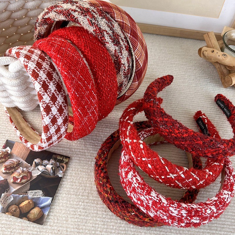 Jual BANDO KAIN VARIASI MERAH TUA MAROON SATIN BULU FURRY NATAL TEKSTUR ...