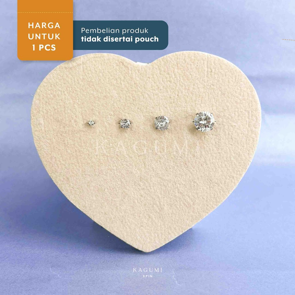 Jual [Harga 1 Pcs] KAGUMI Spin - Basic Crystal Silver | Piercing Tindik ...