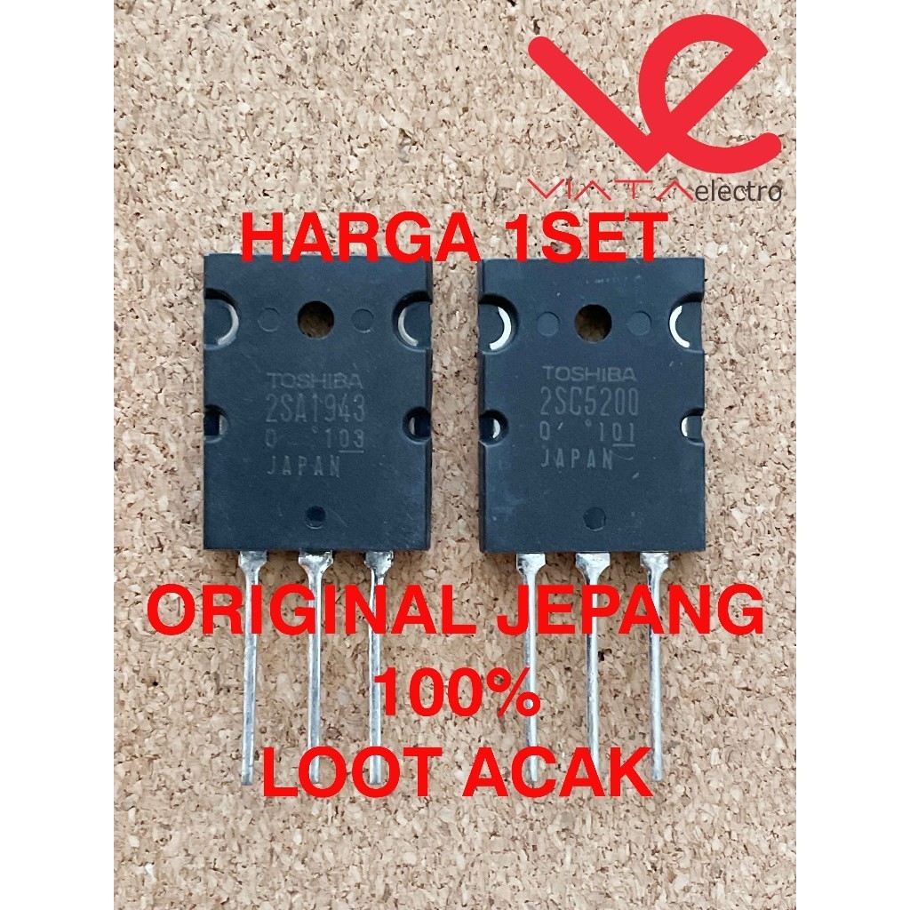 Jual 10 SET TRANSISTOR A1943 - C5200 TOSHIBA LOT 403 A1943-C5200 ASLI JAPAN A1943 C5200 ORI 230V ...