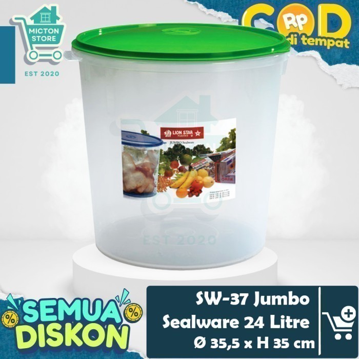 Jual BEZTON Lion Star SW-37 Jumbo Sealware 24 Liter Toples Kerupuk ...