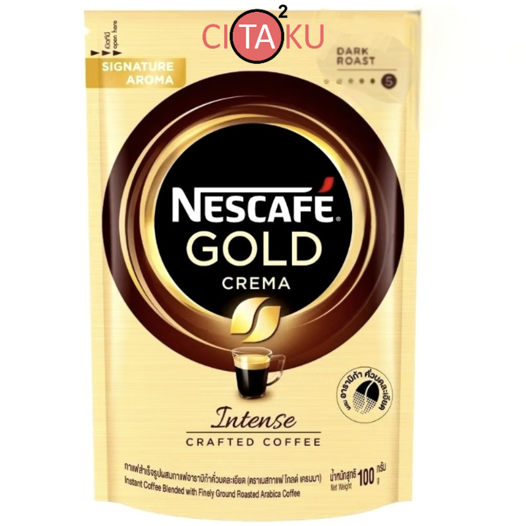 Jual Nescafe Gold Crema Intense Craffed Coffee Thai 100g | Shopee Indonesia