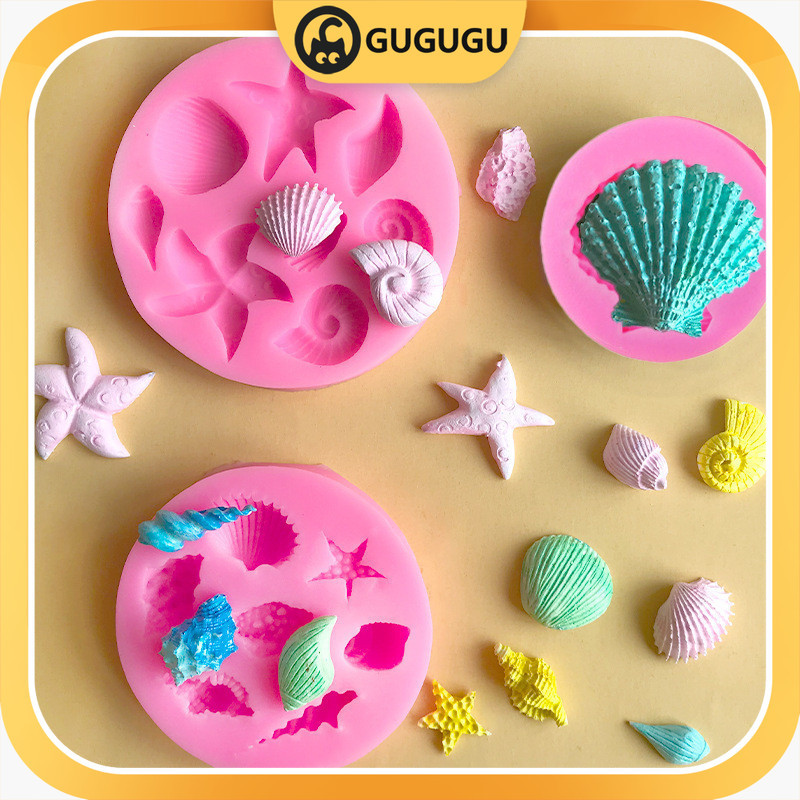 Jual Ready-CETAKAN SILIKON KERANG BINTANG LAUT/SILIKON CETAKAN FONDANT ...