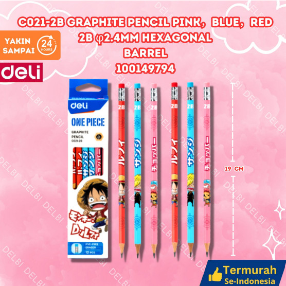 Jual Deli One Piece Graphit Pencil / Pensil Kayu Grafit 2B Lucu Kartun ...