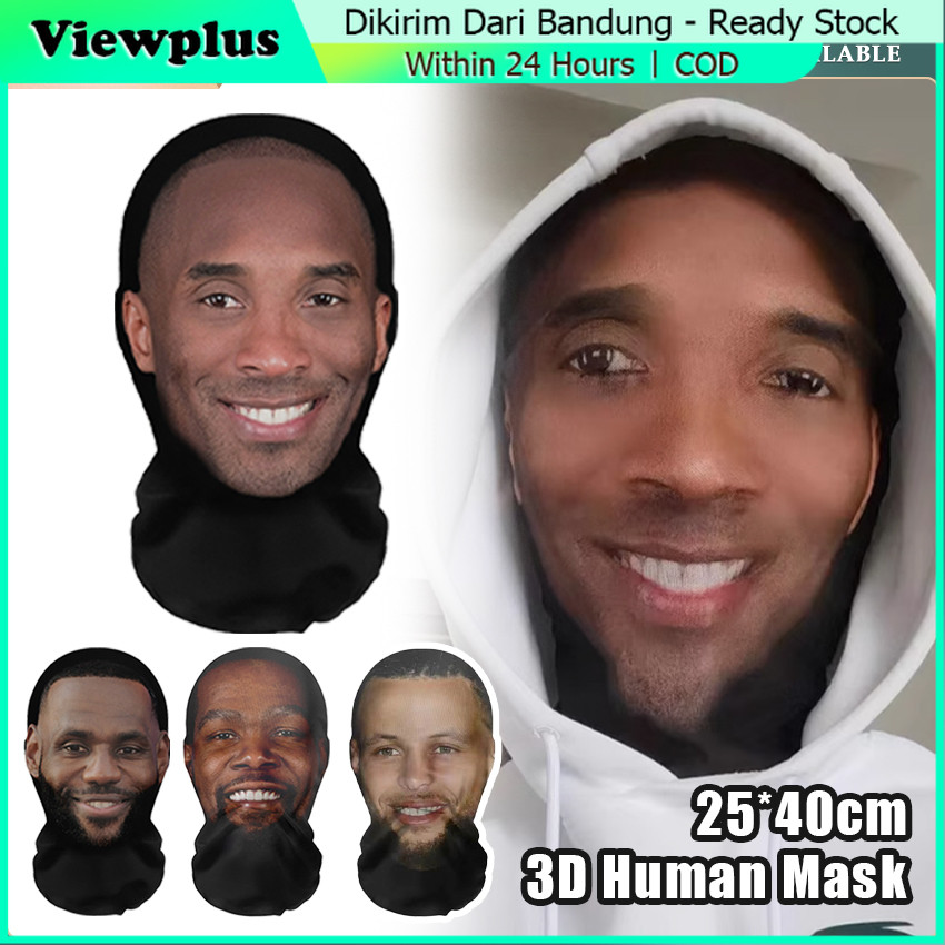 Jual 3D dicetak Kanye Masker elastis Mesh masker wajah penuh untuk pria ...
