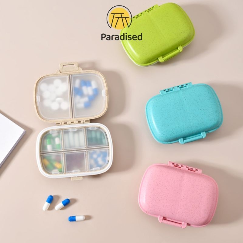 Jual Kotak Obat Lipat 2 Tingkat ( 8 sekat / Kotak ) / Kotak Obat Lipat ...