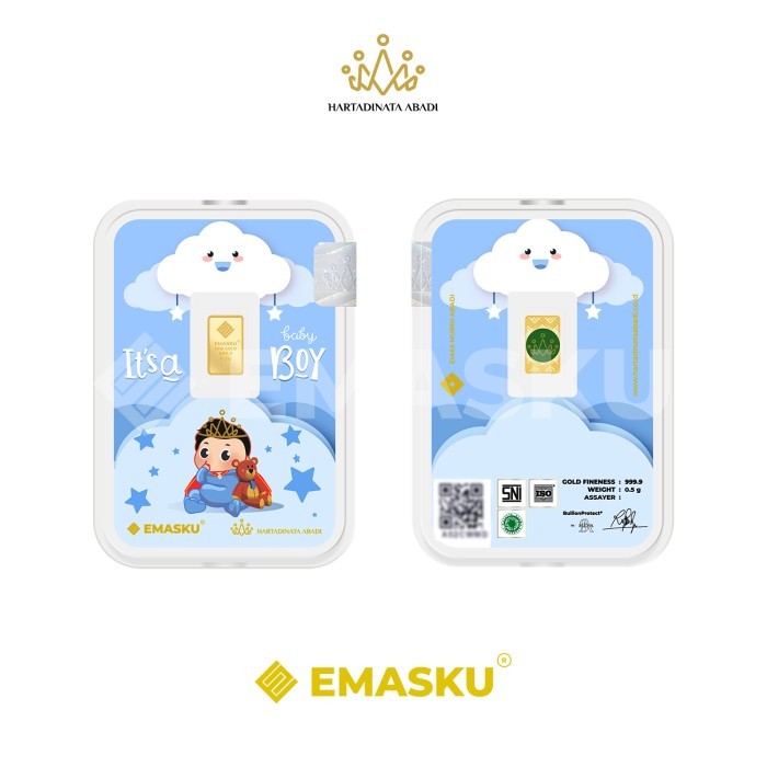 Jual EMASKU Hartadinata Moment Baby Born Prince 0.5 Gram | Shopee Indonesia