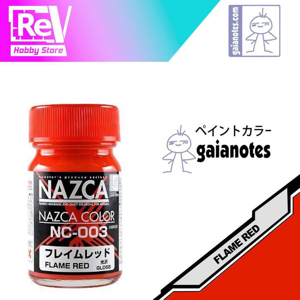 Jual GAIA NOTES NAZCA PAINT FLAME RED NC003 | Shopee Indonesia