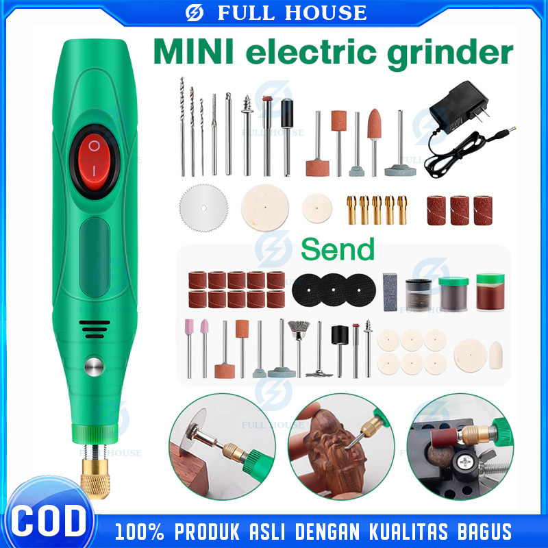 Jual COD-Bor Mini 12V DC 15000 RPM Mini Drill Electric Engraver Grinder ...