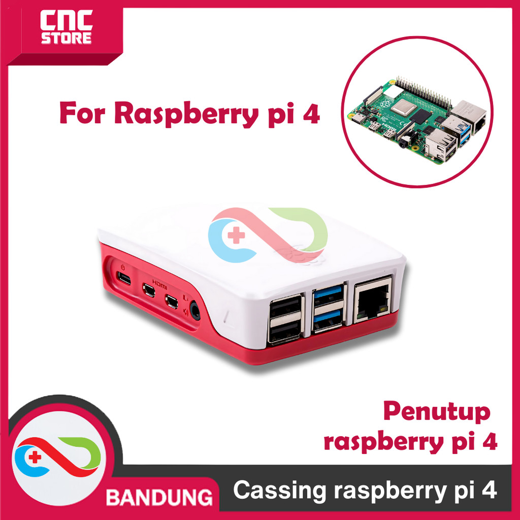 Jual Casing / Enclosure Raspberry Pi 4 Case Official bahan kokoh merah ...