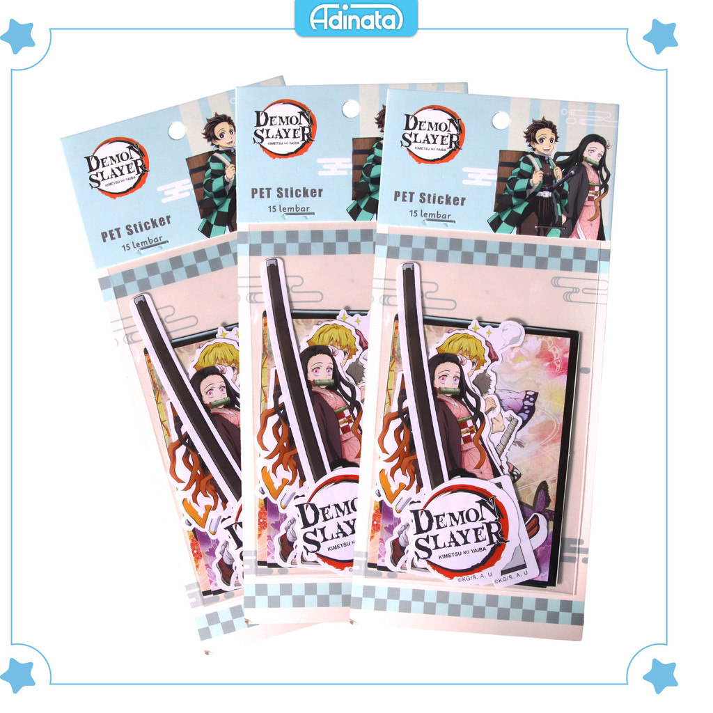 Jual Demon Slayer Pet Embossed Stickers 2536-6146 - Adinata / Sticker ...