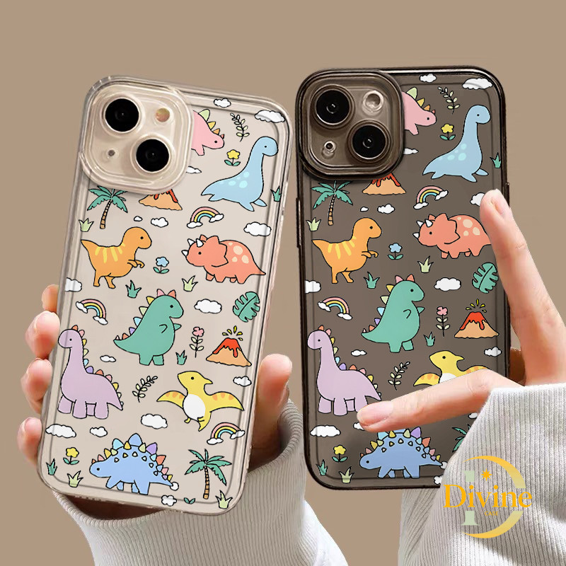 Jual Casing IPhone Dinosaurus kartun yang lucu Transparan Soft Case ...