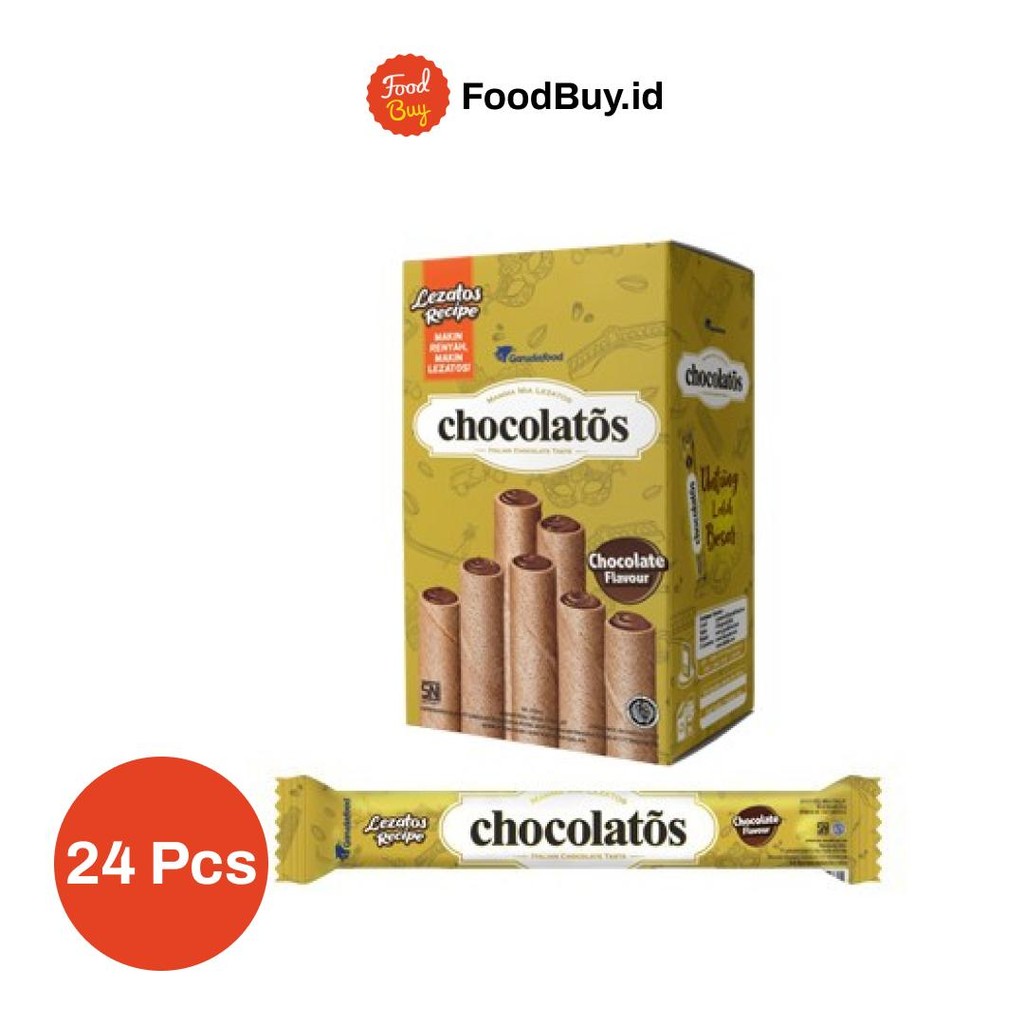 Jual Paket 1 Dus - Chocolatos Italian Chocolate Wafer Stick 14 gr (isi ...