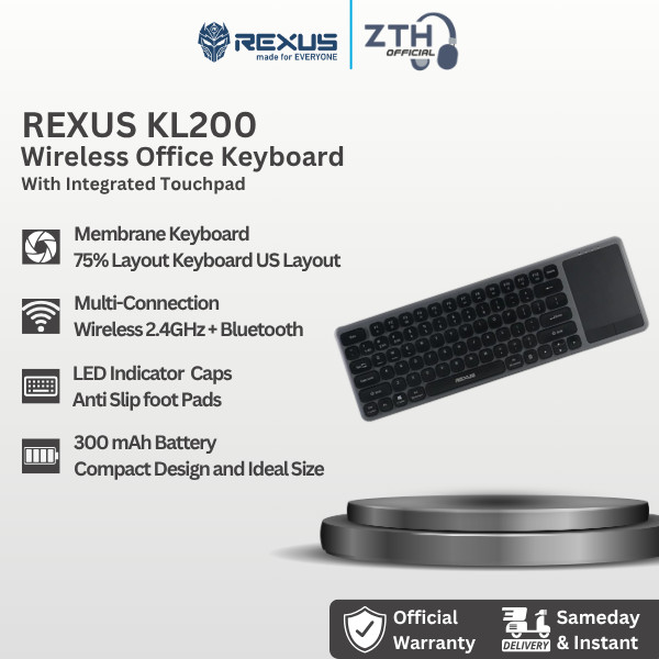 Jual Rexus KL200 Keyboard Office Wireless Bluetooth & 2.4G with ...