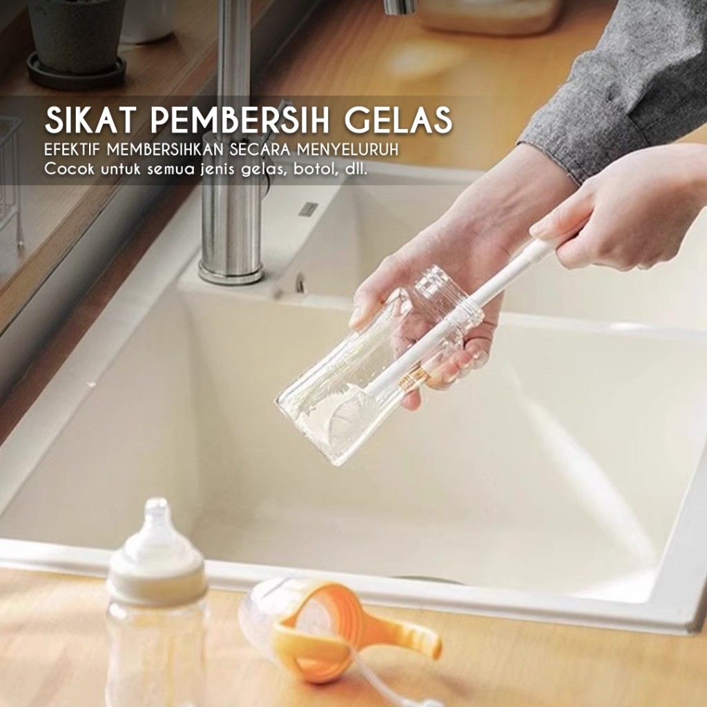 Jual SUPERBEE Sikat Pembersih Botol/Gelas Serbaguna S01 Cleaning Brush ...