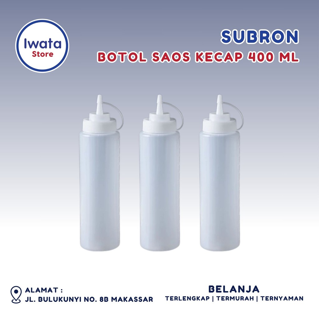 Jual SUBRON BOTOL SAOS KECAP / DRESSING POT 400 ML | Shopee Indonesia