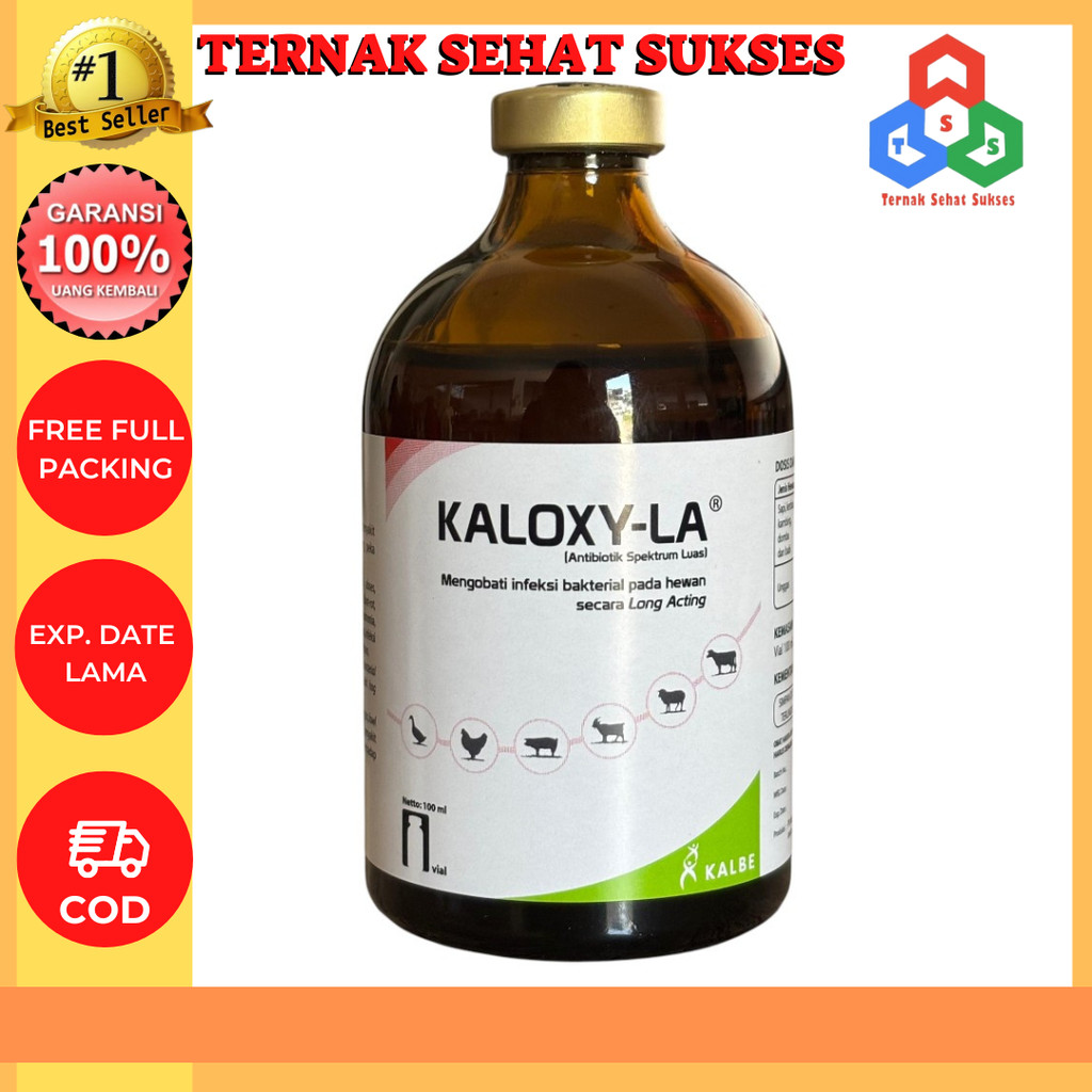 Jual KALOXY LA 100ML - Antibiotik Spektrum Luas Atasi Infeksi Hewan ...